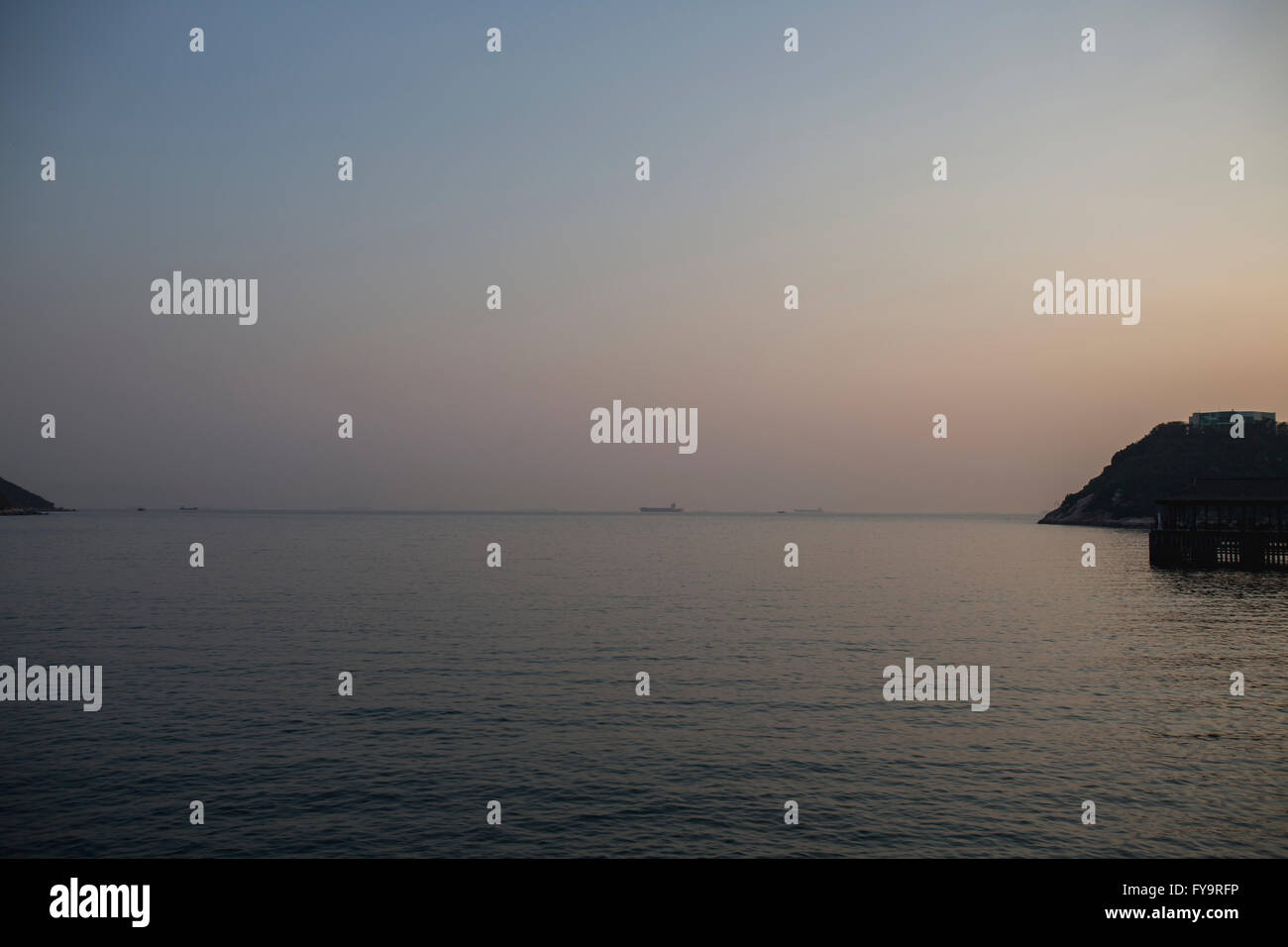 Sunset from the Stanley promenade - Hong Kong Island Stock Photo - Alamy