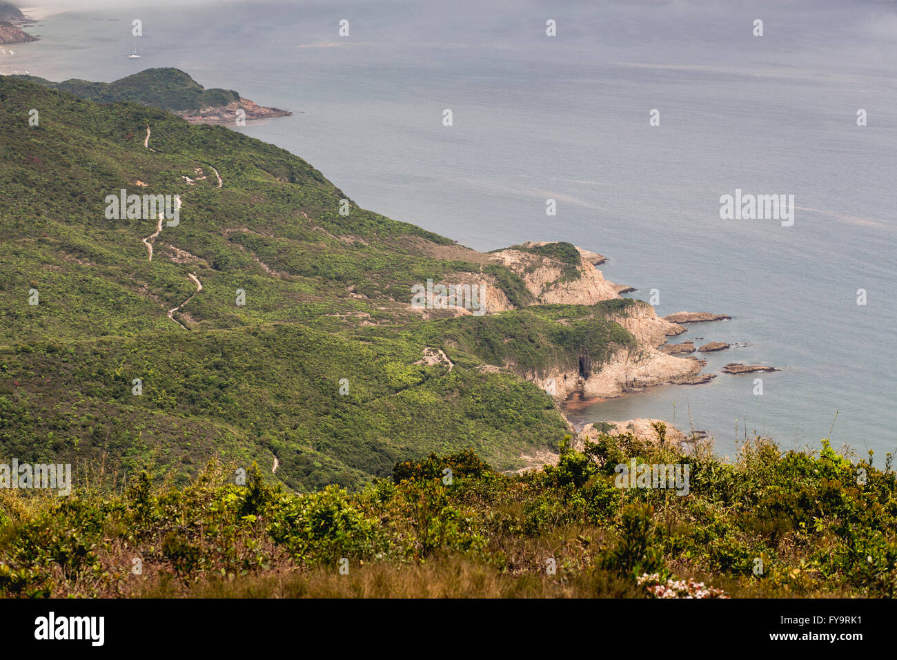 Young Adults go hiking and camping in the New territories in Hong Kong ...