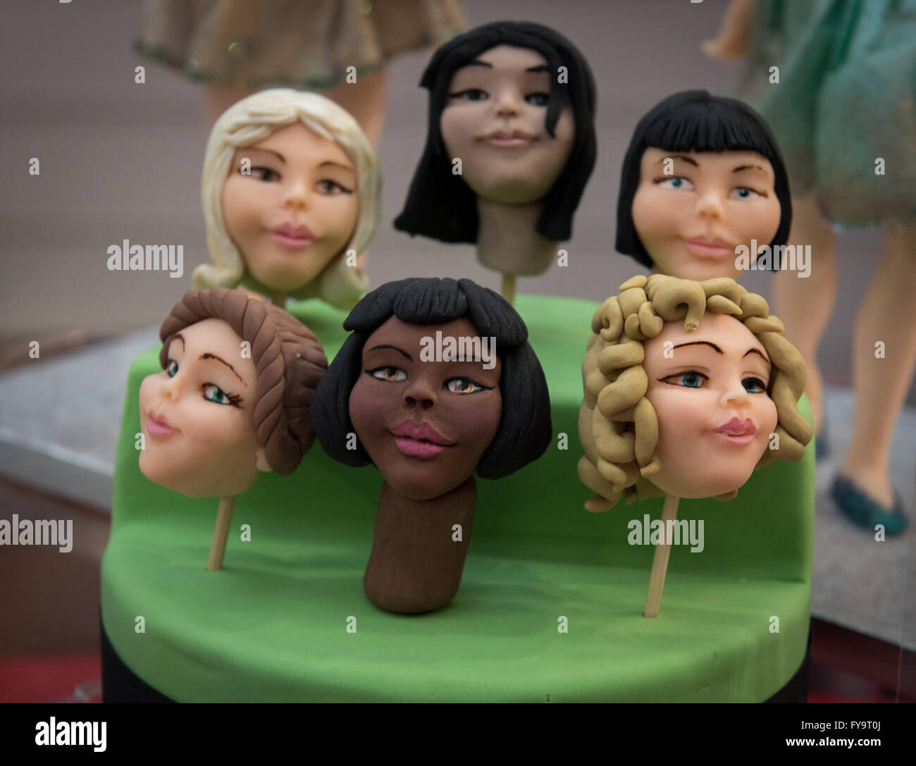 Decorative women heads mixed race diversity at Cake International – The Sugarcraft, Cake ...