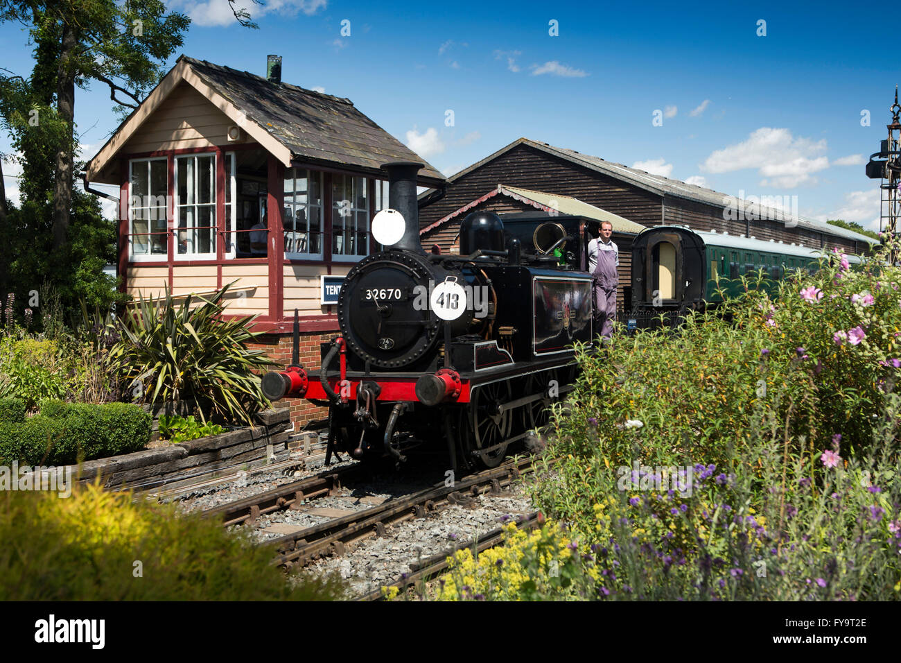 UK, Kent, Tenterden, Kent & East Sussex Railway Terrier loco 32670 ...