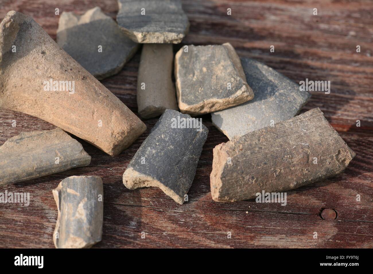 medieval pottery fragments Stock Photo - Alamy