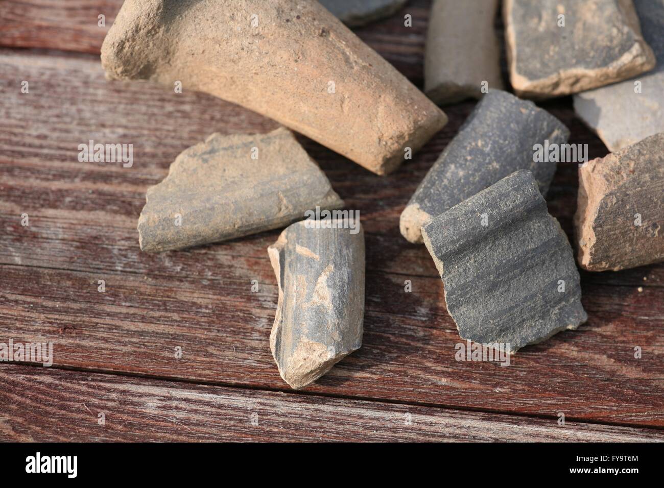 medieval pottery fragments Stock Photo - Alamy