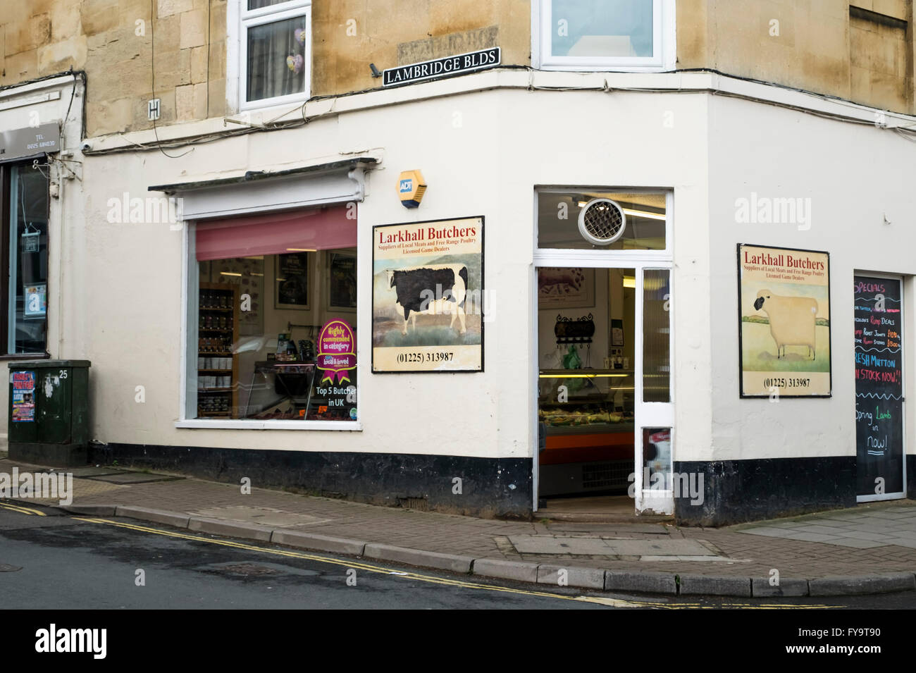 Larkhall a village suburb of Bath Somerset Larkhall Butchers Stock ...