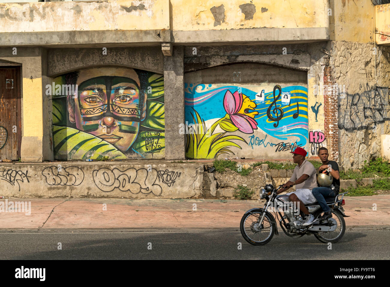 Dominican Flag Graffiti