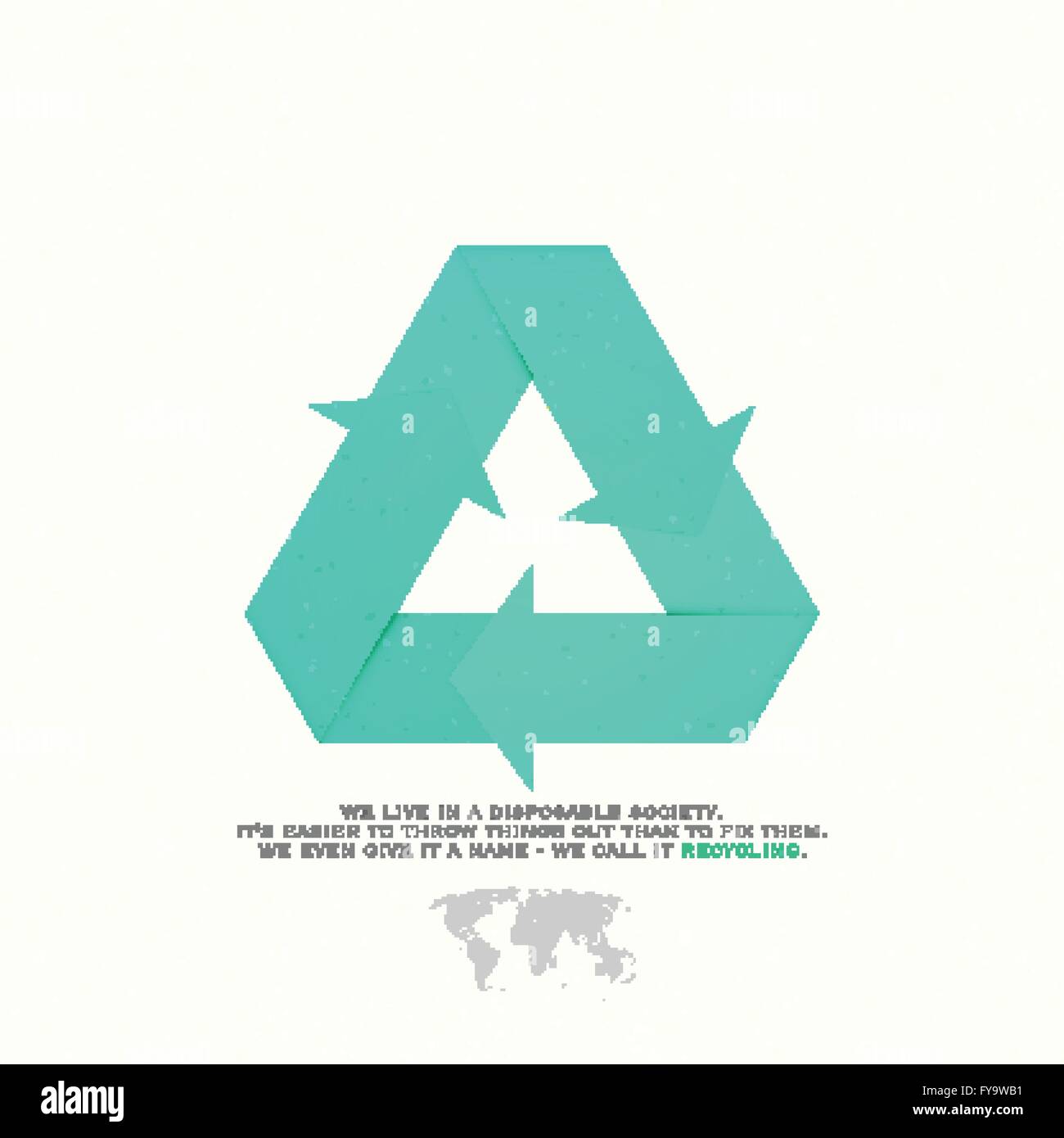 green recycle icon isolated on white background. vector eco reuse ...