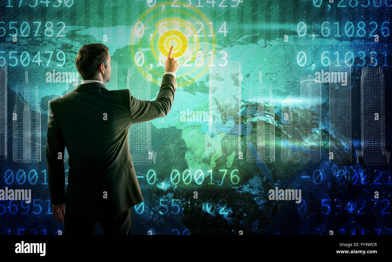 World map interface hi-res stock photography and images - Alamy