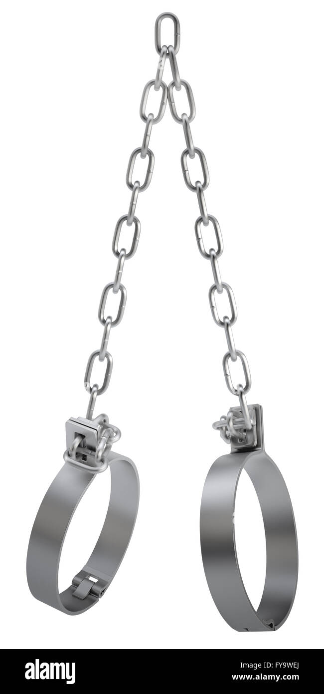 Metal shackle on white background Stock Photo - Alamy