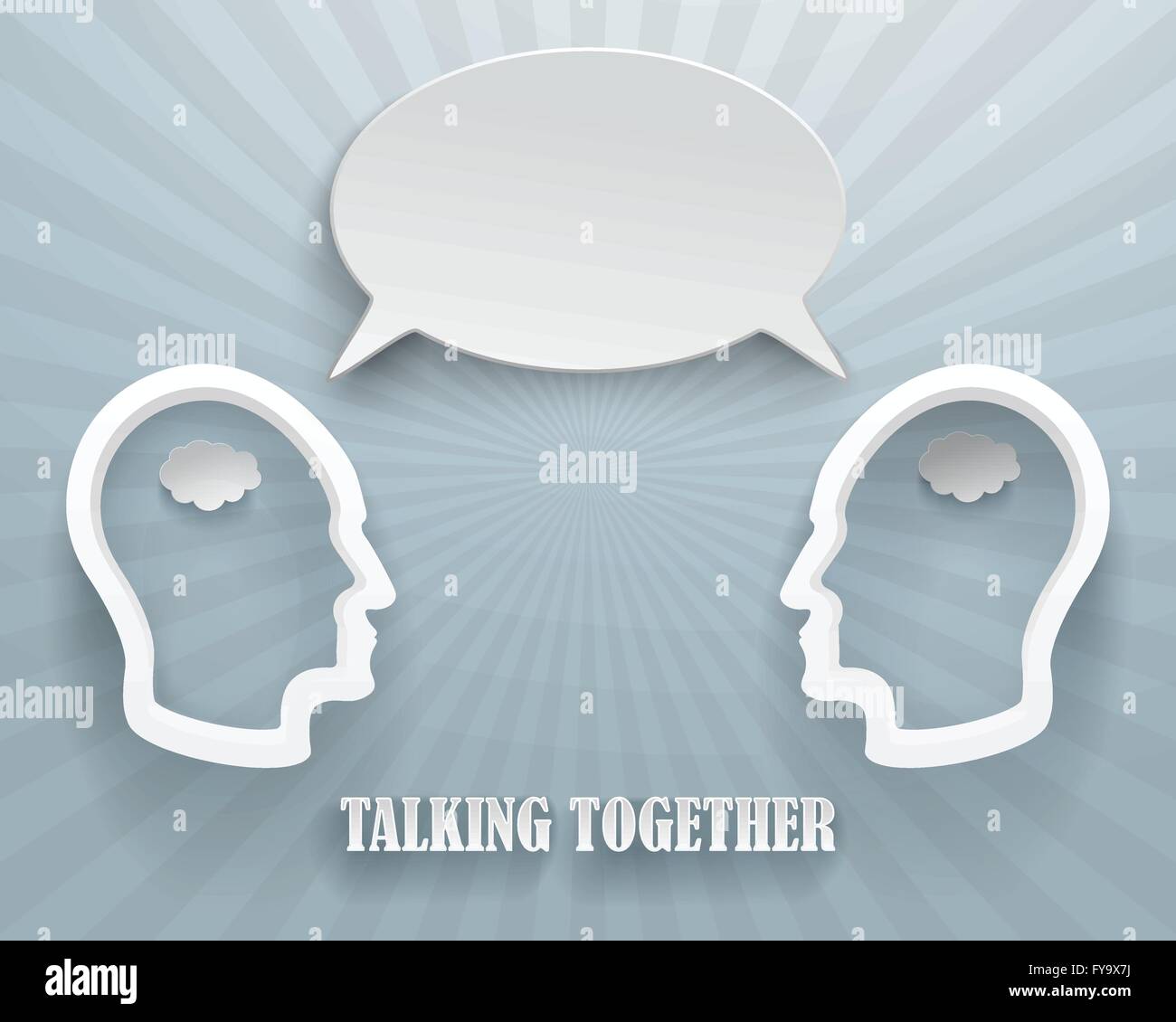 Two group discussion Stock Vector Images - Alamy