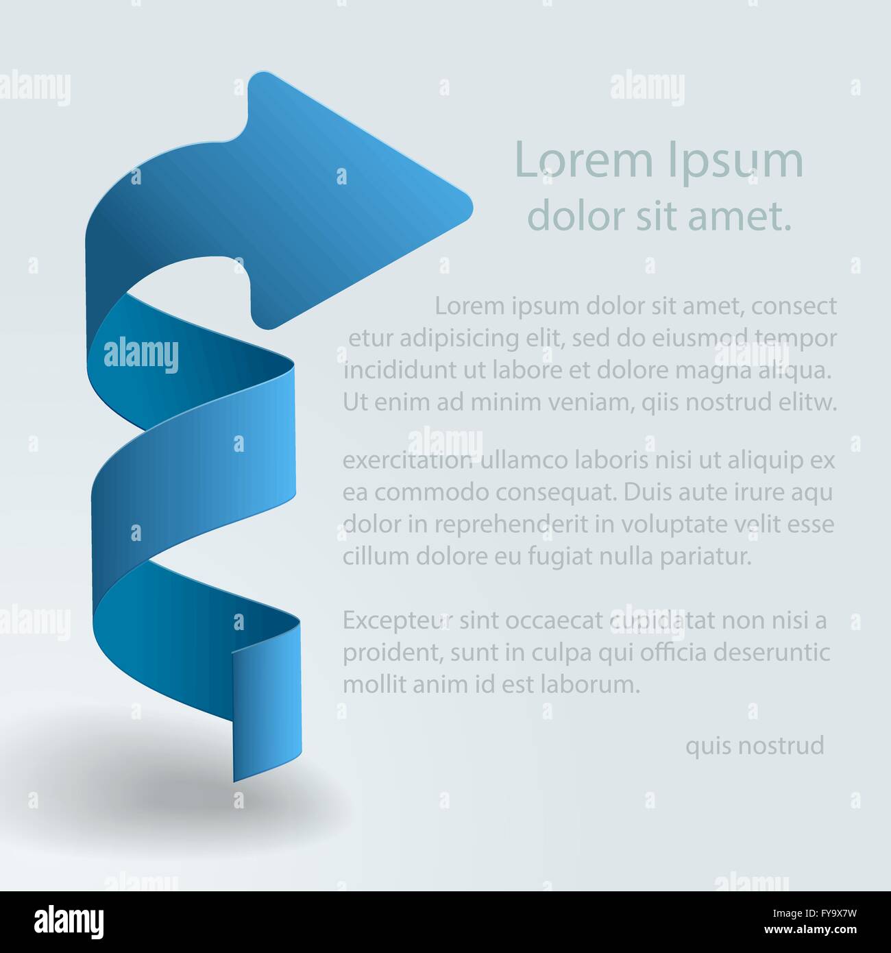 Illustration of 3D blue arrows with space for text Stock Vector Image ...