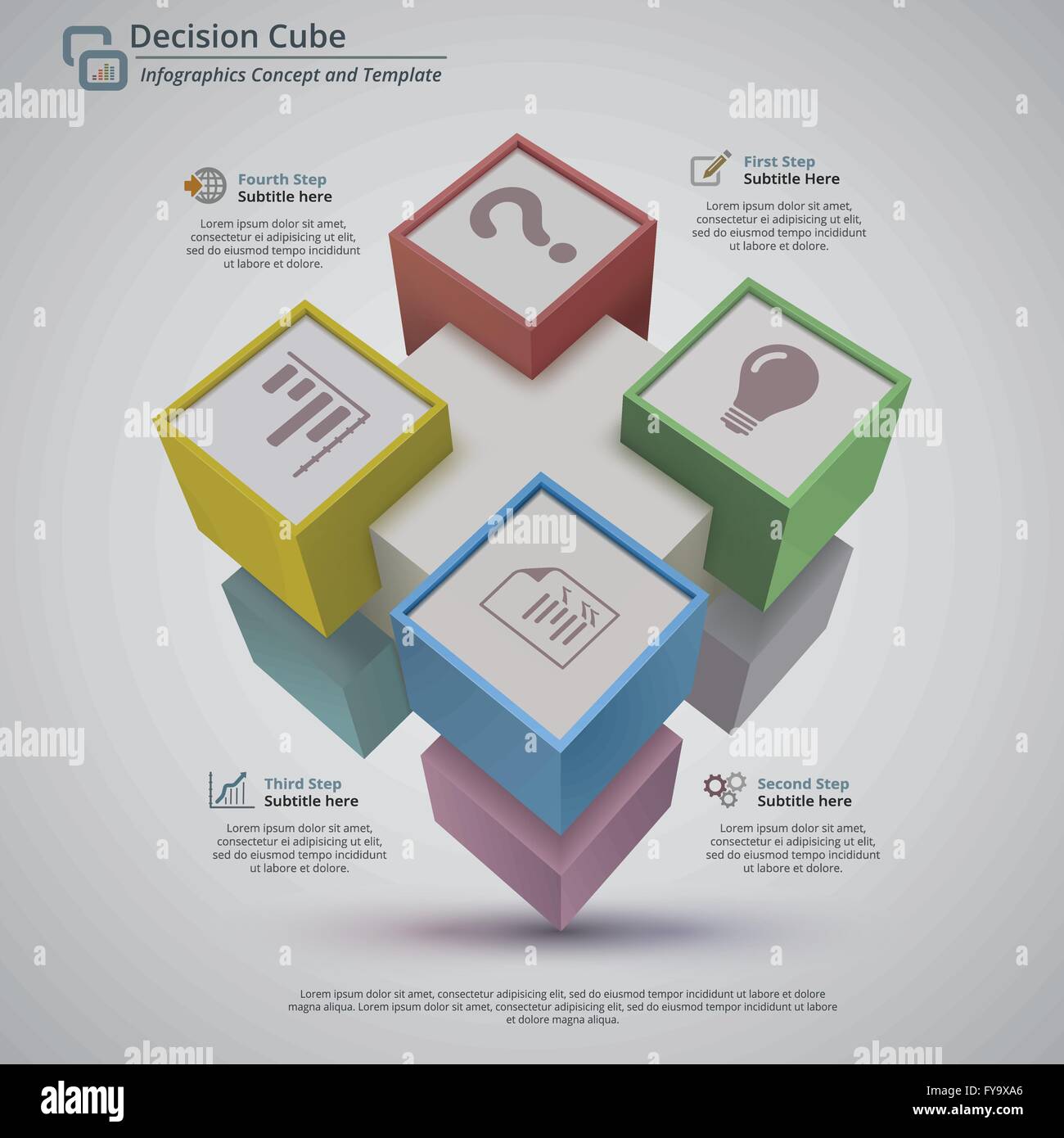 3d paper cube Stock Vector Images - Alamy