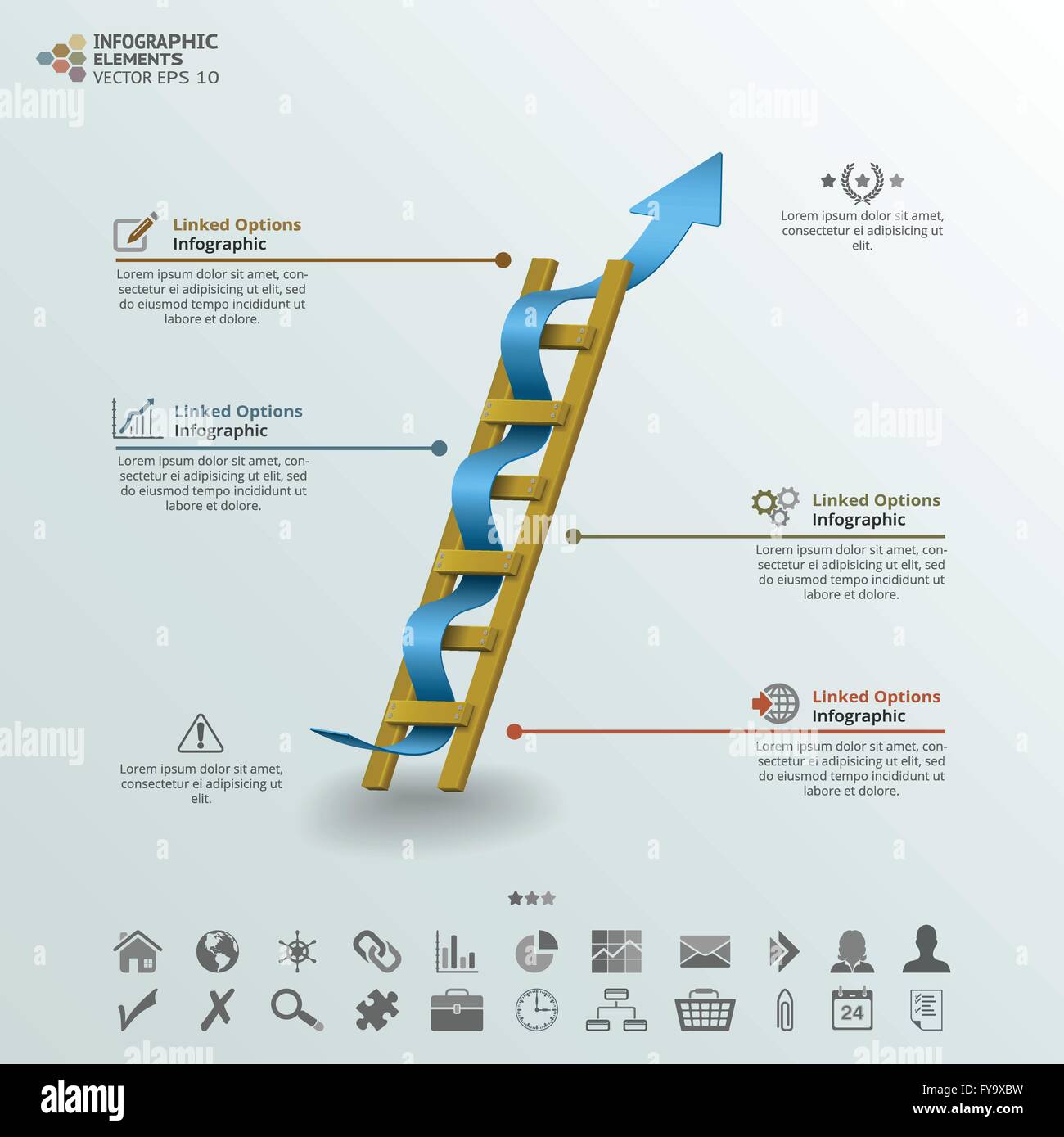Achievement step ladder Stock Vector Images - Alamy