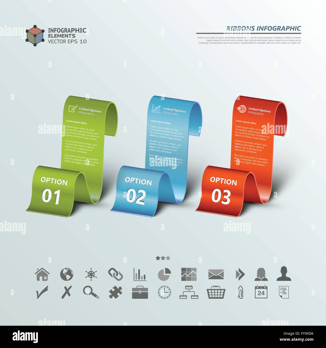 Infographic Ribbons, Business background illustration Stock Vector ...