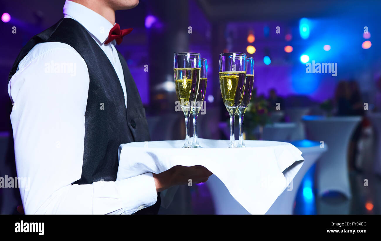 Champagne reception server hi-res stock photography and images - Alamy