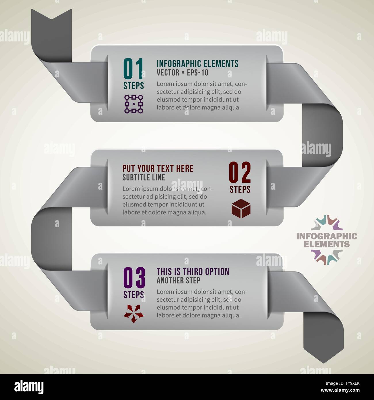 Origami infographic workflow layout diagram hi-res stock photography ...