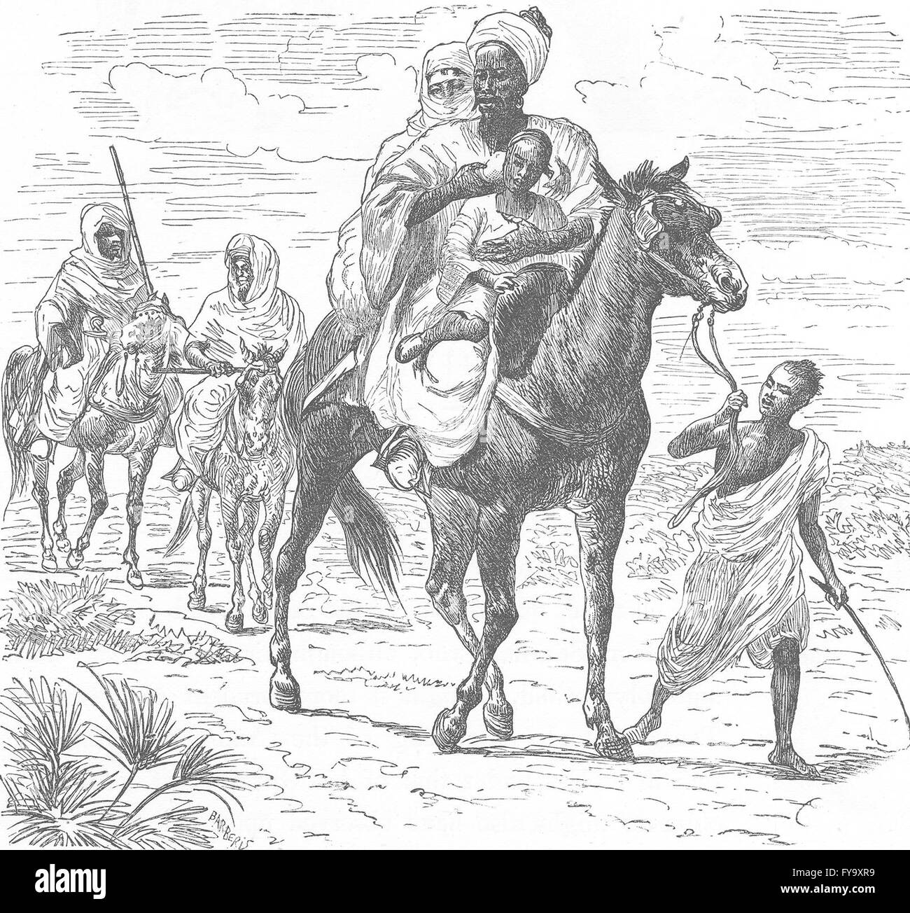 MOROCCO: Merchants of Meknes, antique print 1882 Stock Photo - Alamy