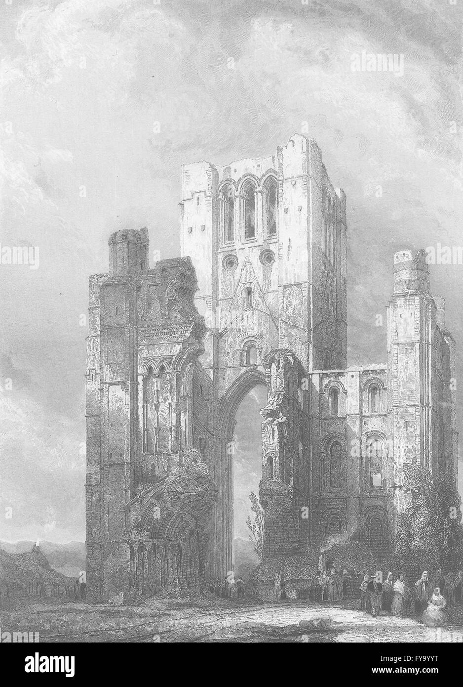 Abbey drawing Black and White Stock Photos & Images - Alamy