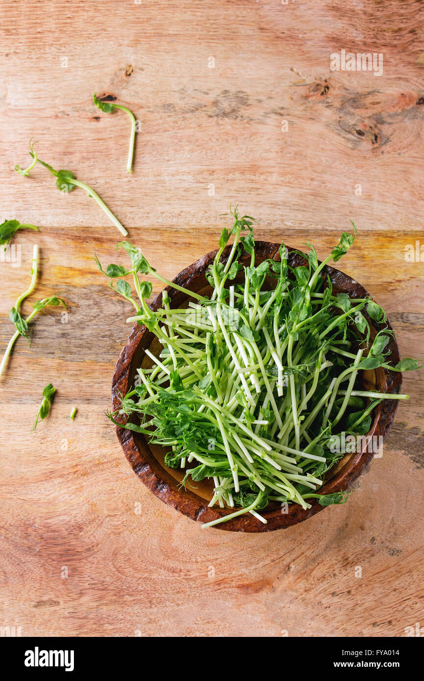 Bowl of pea sprouts Stock Photo - Alamy