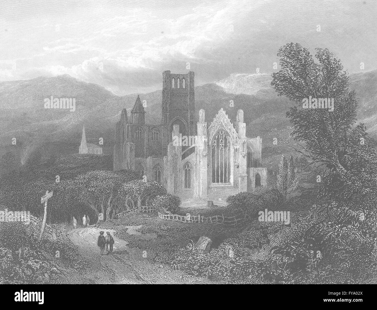 Abbey drawing hi-res stock photography and images - Alamy
