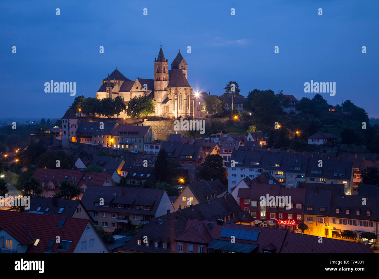 Townscape with St. Stephansmünster Cathedral, Breisach am Rhein, Upper ...