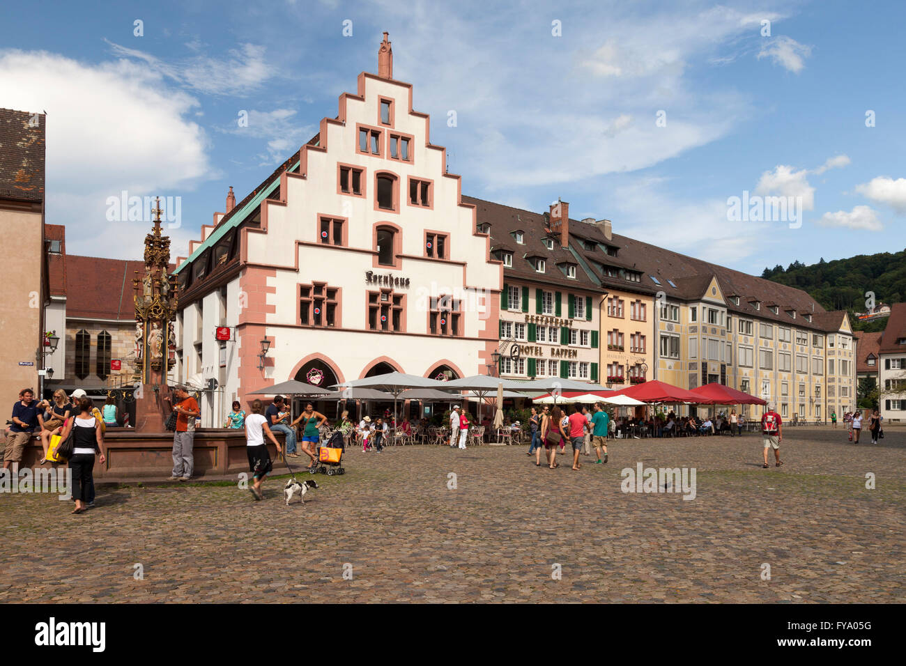 Kornhaus, or grain house, on Münsterplatz square, Freiburg im Breisgau ...