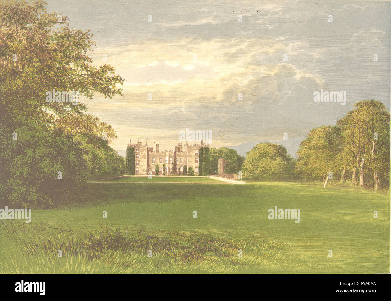 CHILLINGHAM CASTLE, Wooler, Northumberland (Earl of Tankerville), print ...