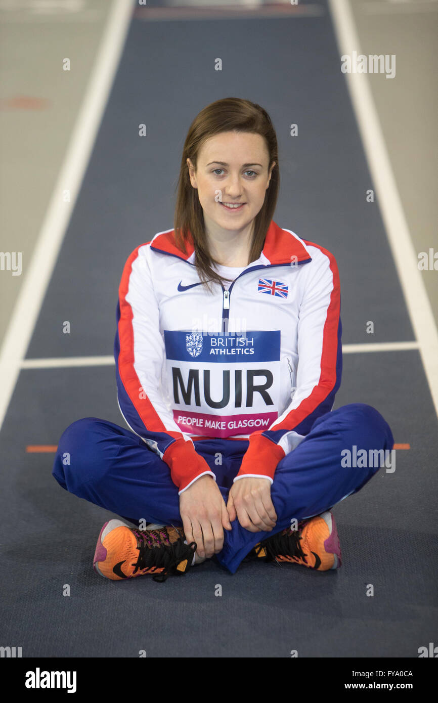 Laura Muir in athletic arena Stock Photo - Alamy