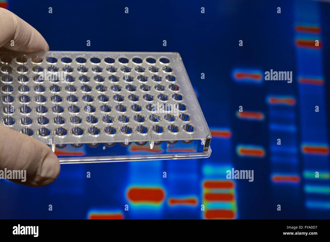 DNA testing in genetic laboratories. Biological scientific equipment ...