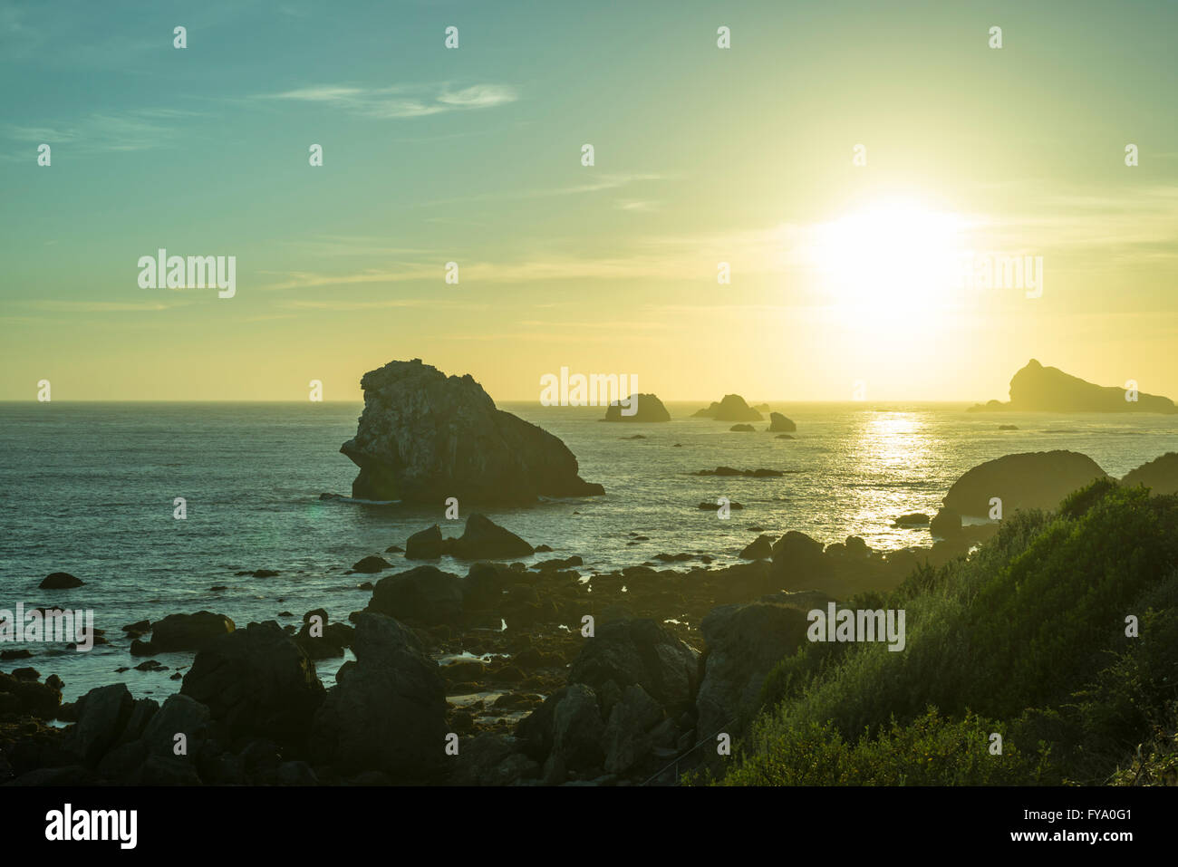 seascape, ocean view, sunset. Crescent City, California Stock Photo - Alamy