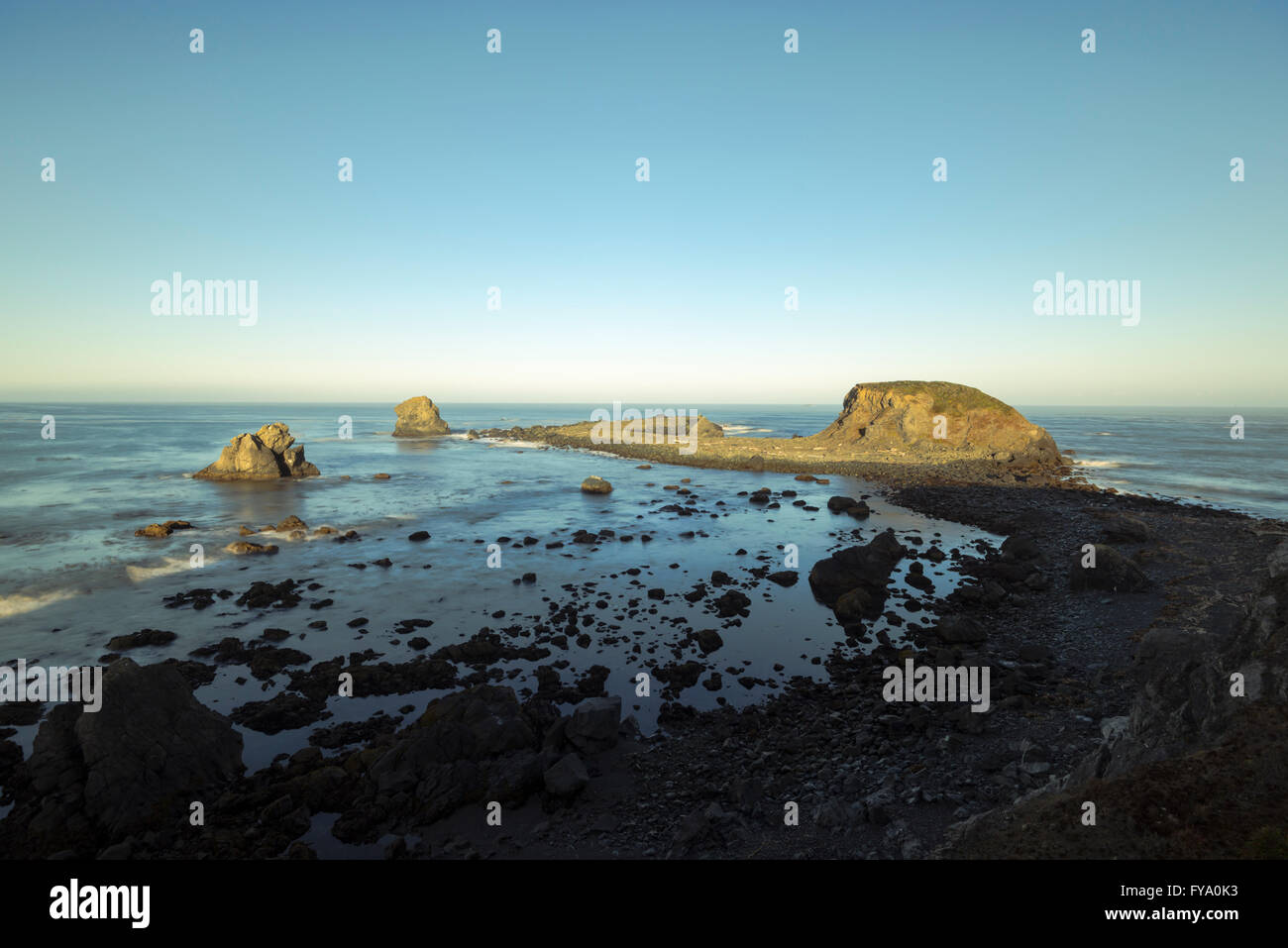 Rocky coastline and ocean view at Point St. George. Crescent City ...