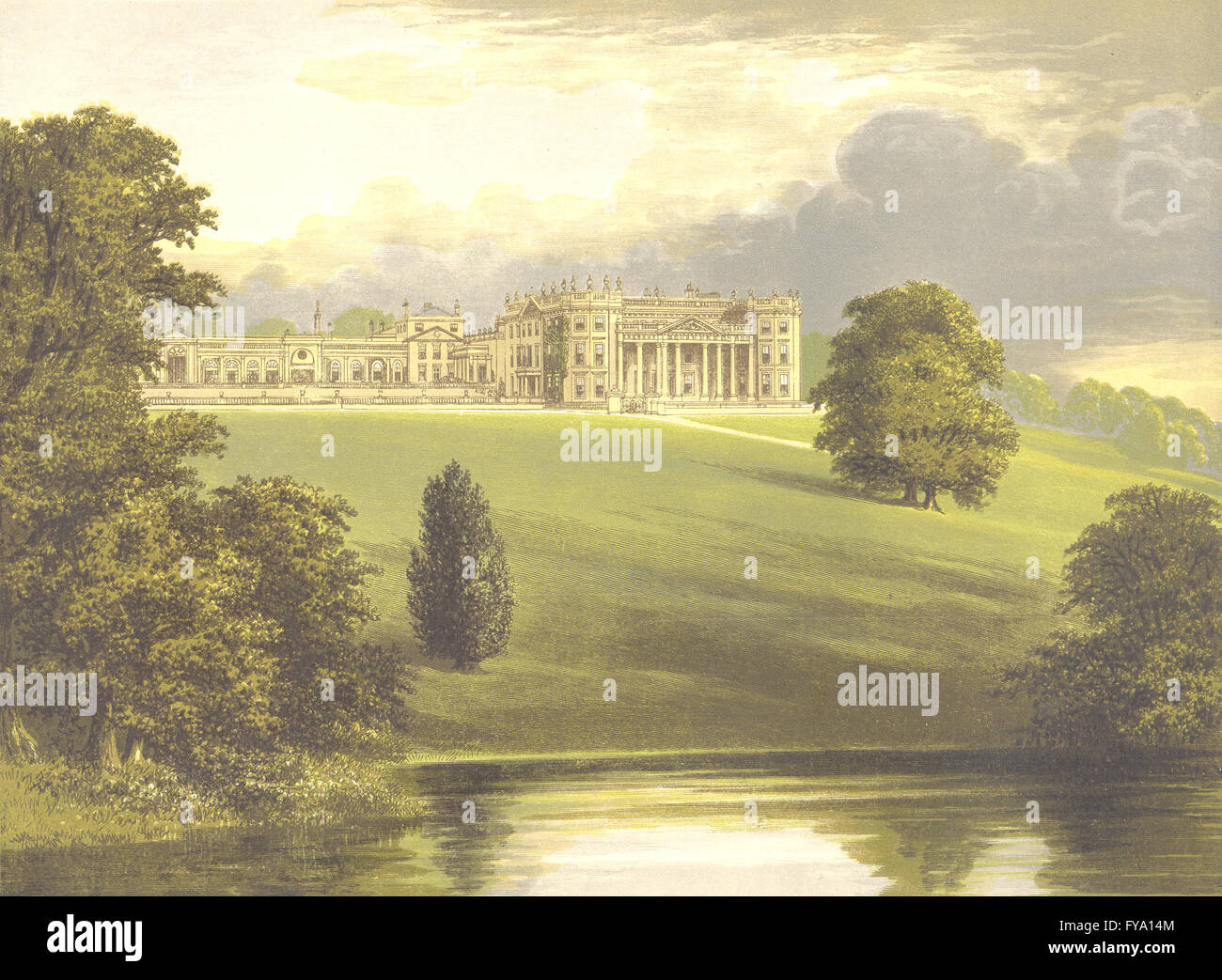 BOWOOD PARK, Calne, Wiltshire (Marquis of Lansdowne), antique print ...