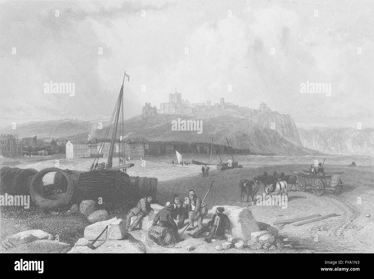 Engraving dover castle hi-res stock photography and images - Alamy