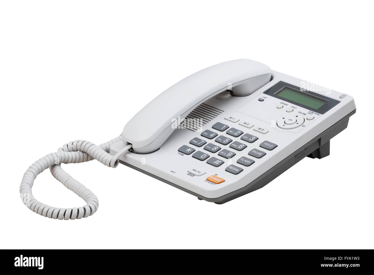 Modern beautiful phone on a white background Stock Photo - Alamy