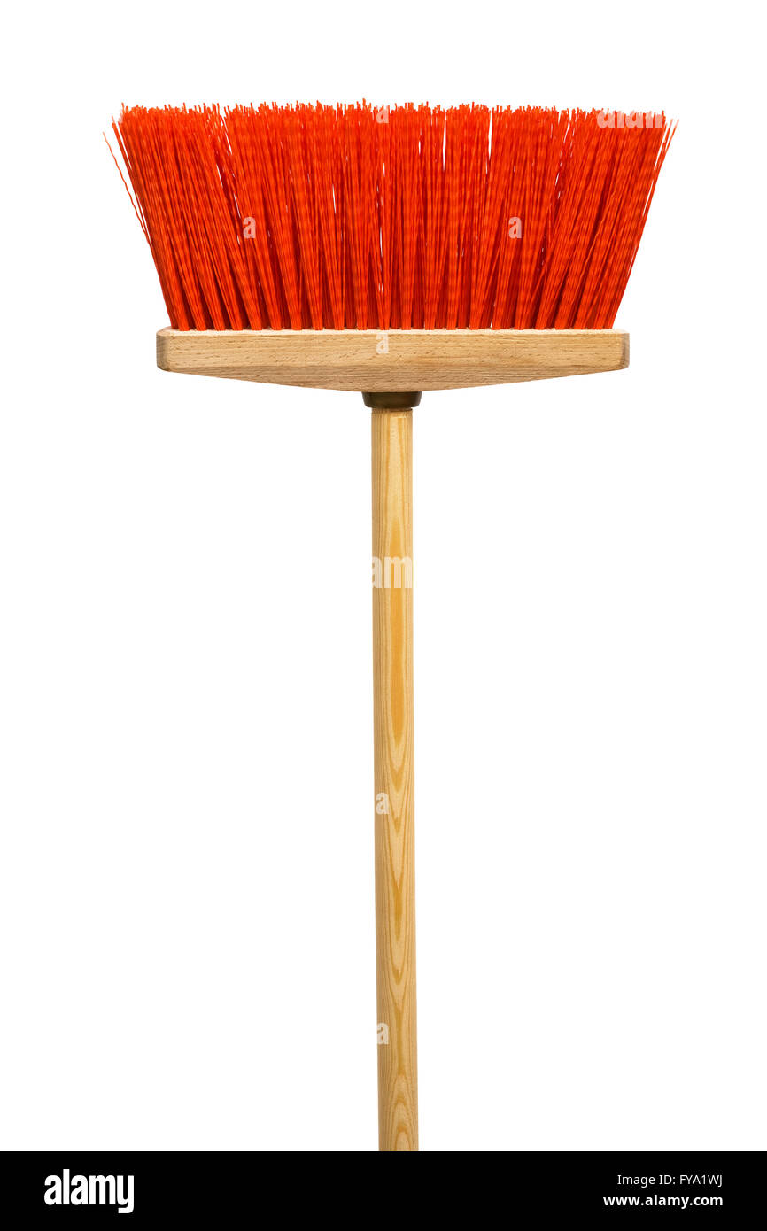 Beautiful red mop on a white background Stock Photo - Alamy