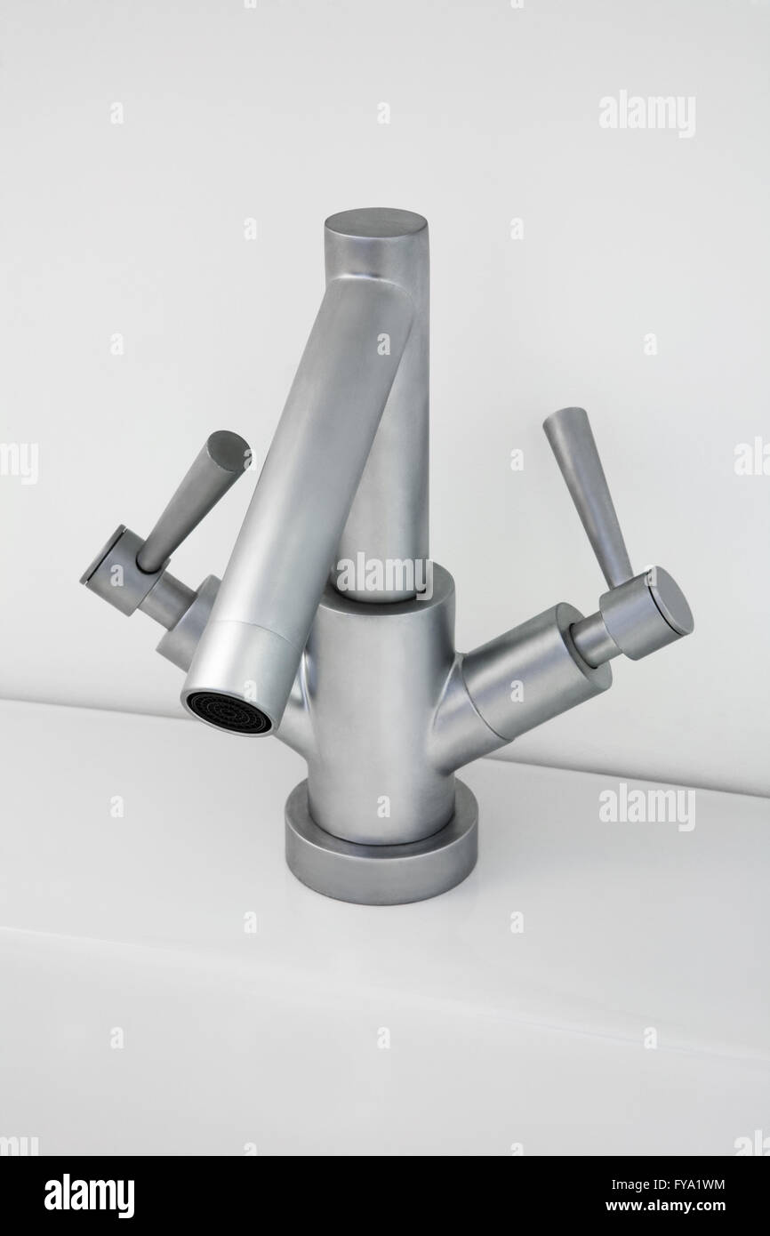 The beautiful and shining tap in a modern bathroom Stock Photo - Alamy