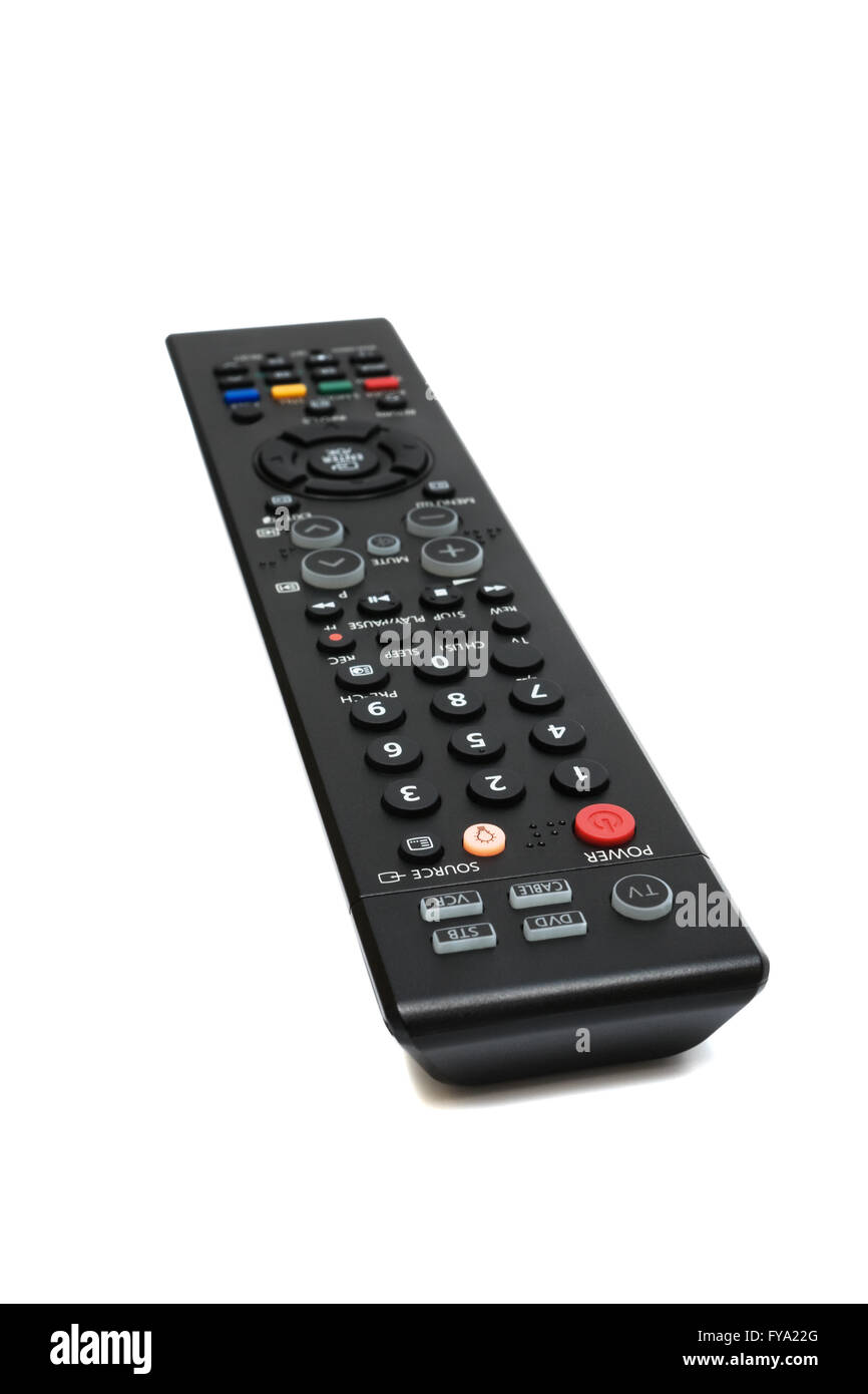 The modern remote-control on a white background Stock Photo - Alamy