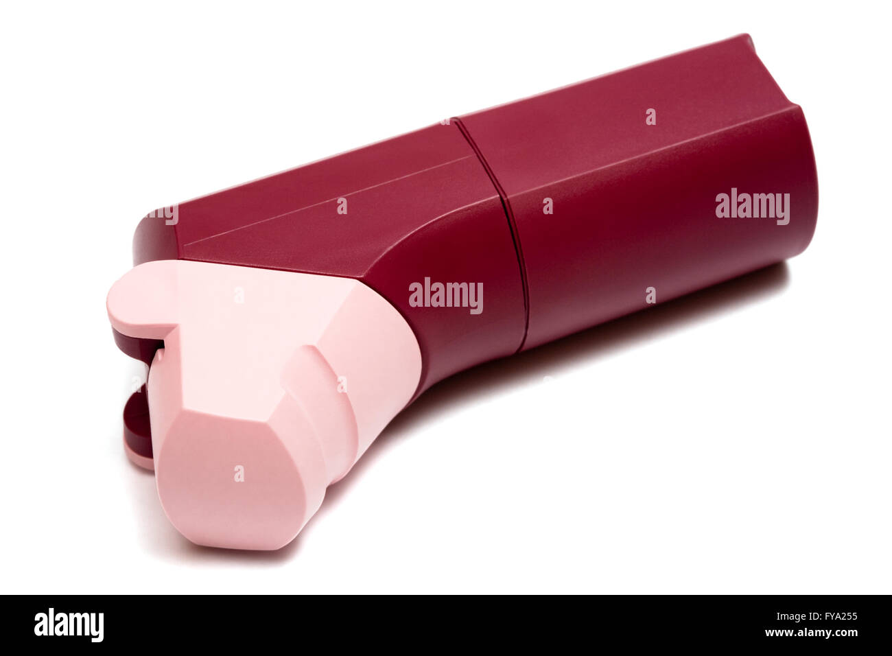 Inhaler with a drug on a white background Stock Photo - Alamy