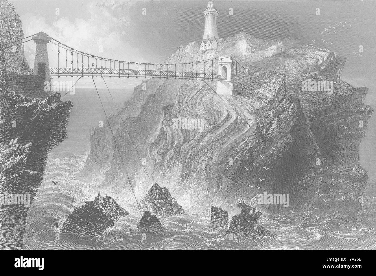 Holyhead south stack lighthouse bridge hi-res stock photography and ...