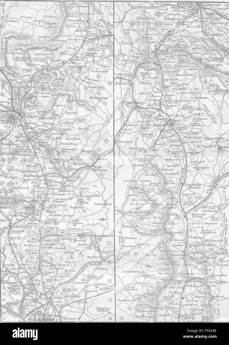 Antique map of bristol hi-res stock photography and images - Alamy