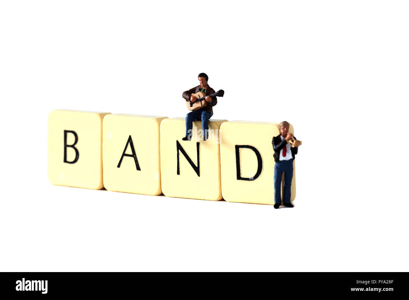 Miniature musicians band Stock Photo - Alamy