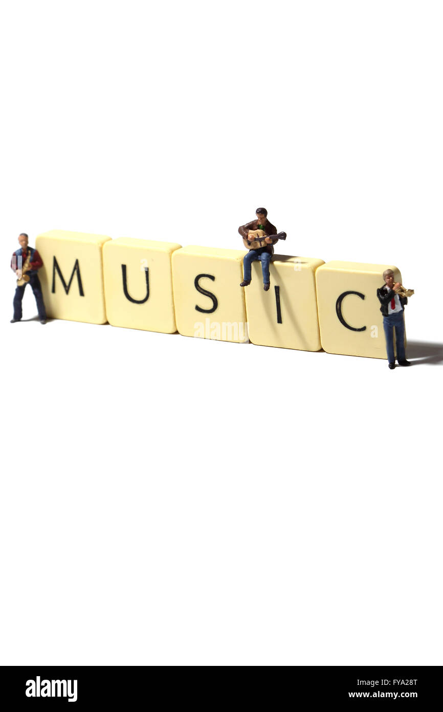 Miniature musicians music Stock Photo - Alamy
