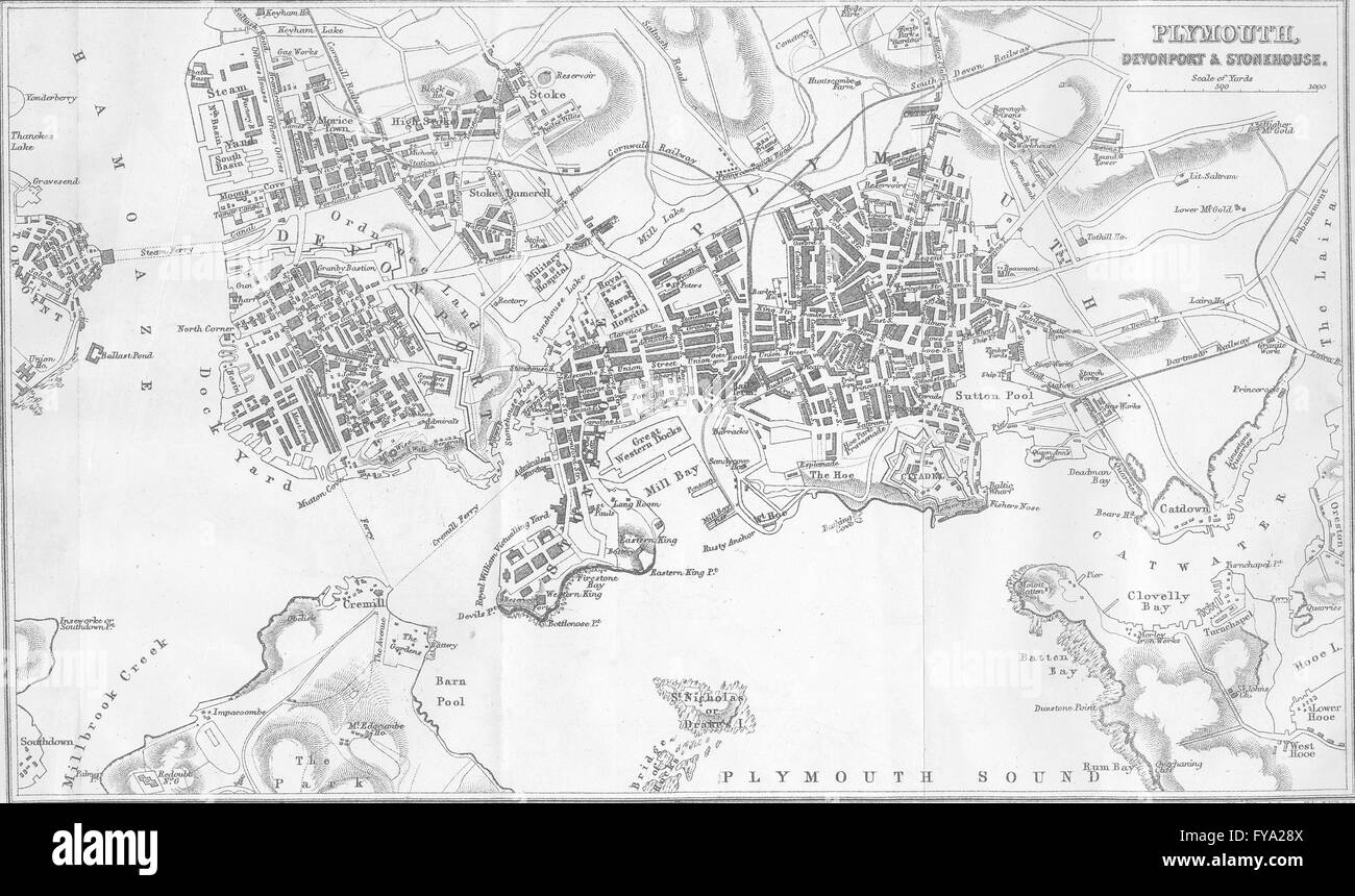 Devon, england map Black and White Stock Photos & Images - Alamy