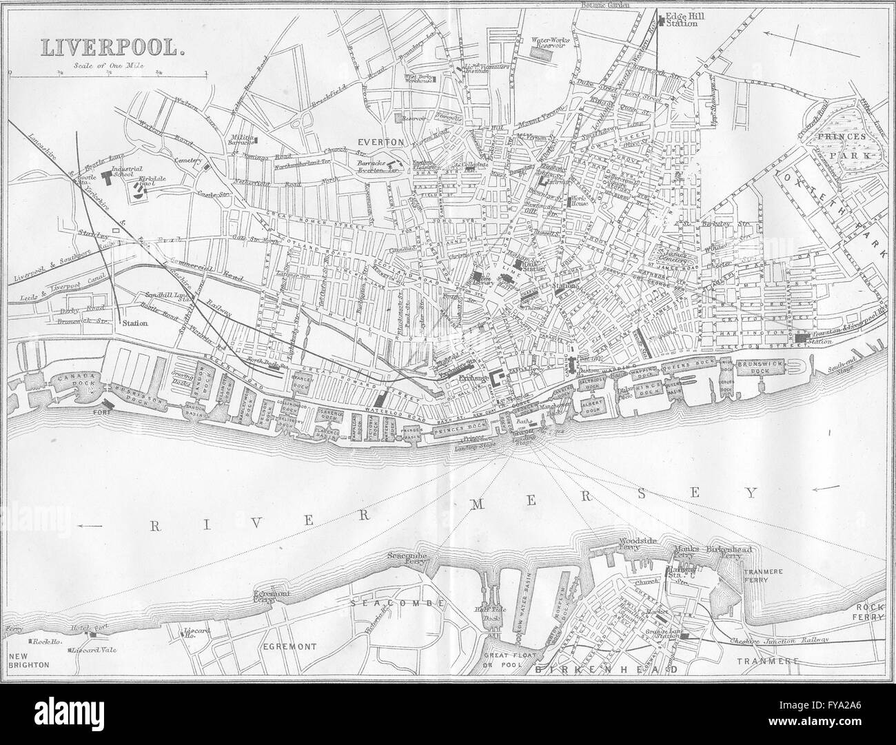 Antique map of liverpool hi-res stock photography and images - Alamy