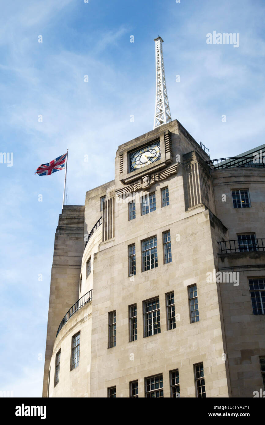 Broadcasting House, London, UK. Headquarters of the BBC, completed in ...