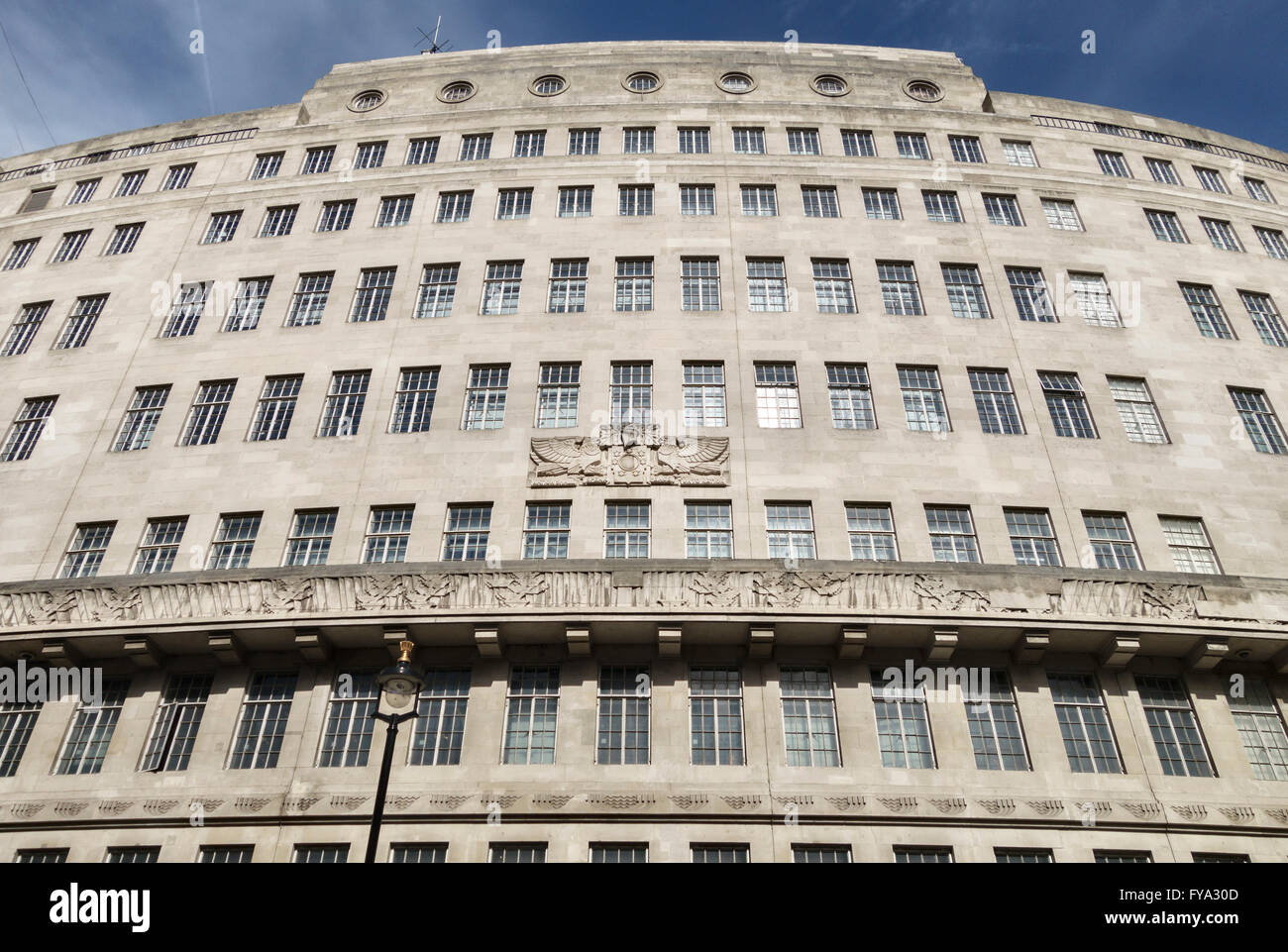 Broadcasting House, London, UK. Headquarters of the BBC, completed in ...
