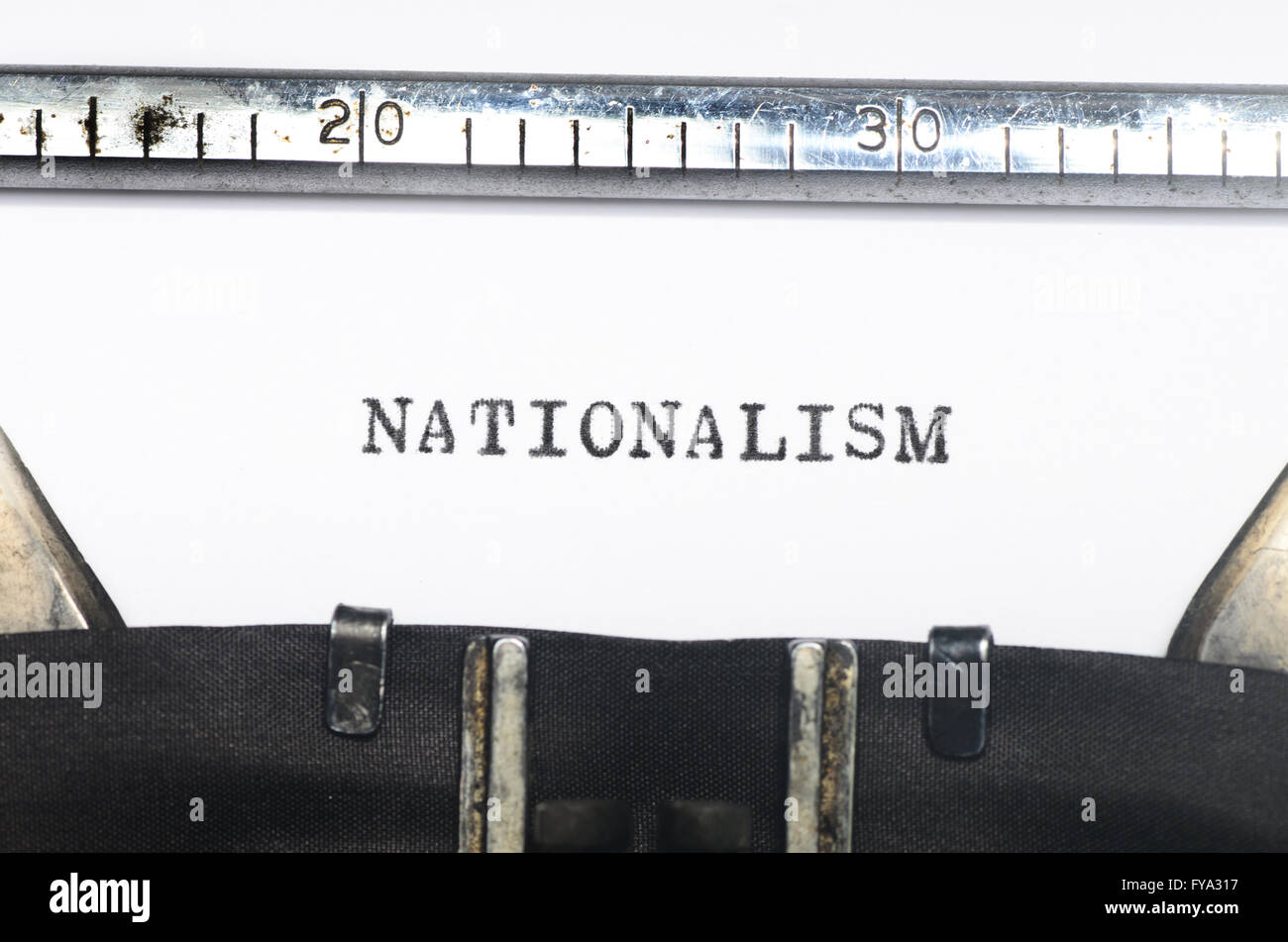 Word nationalism typed on an old typewriter Stock Photo - Alamy