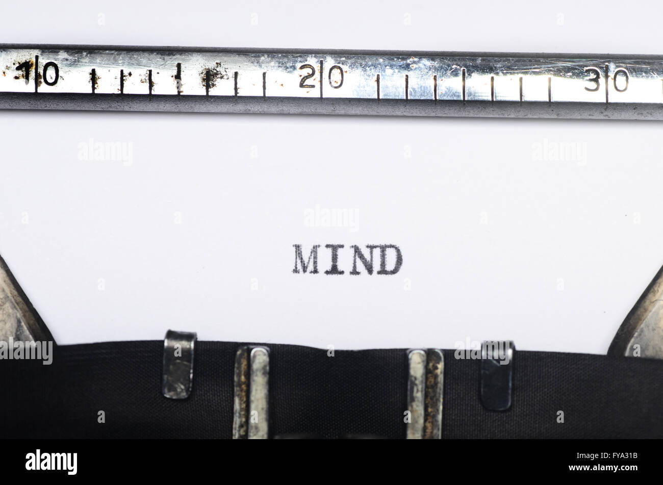 Word mind typed on an old typewriter Stock Photo - Alamy
