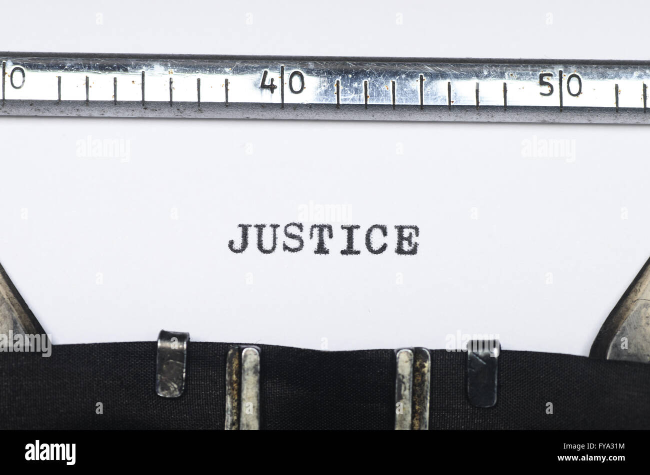 Word justice typed on an old typewriter Stock Photo - Alamy