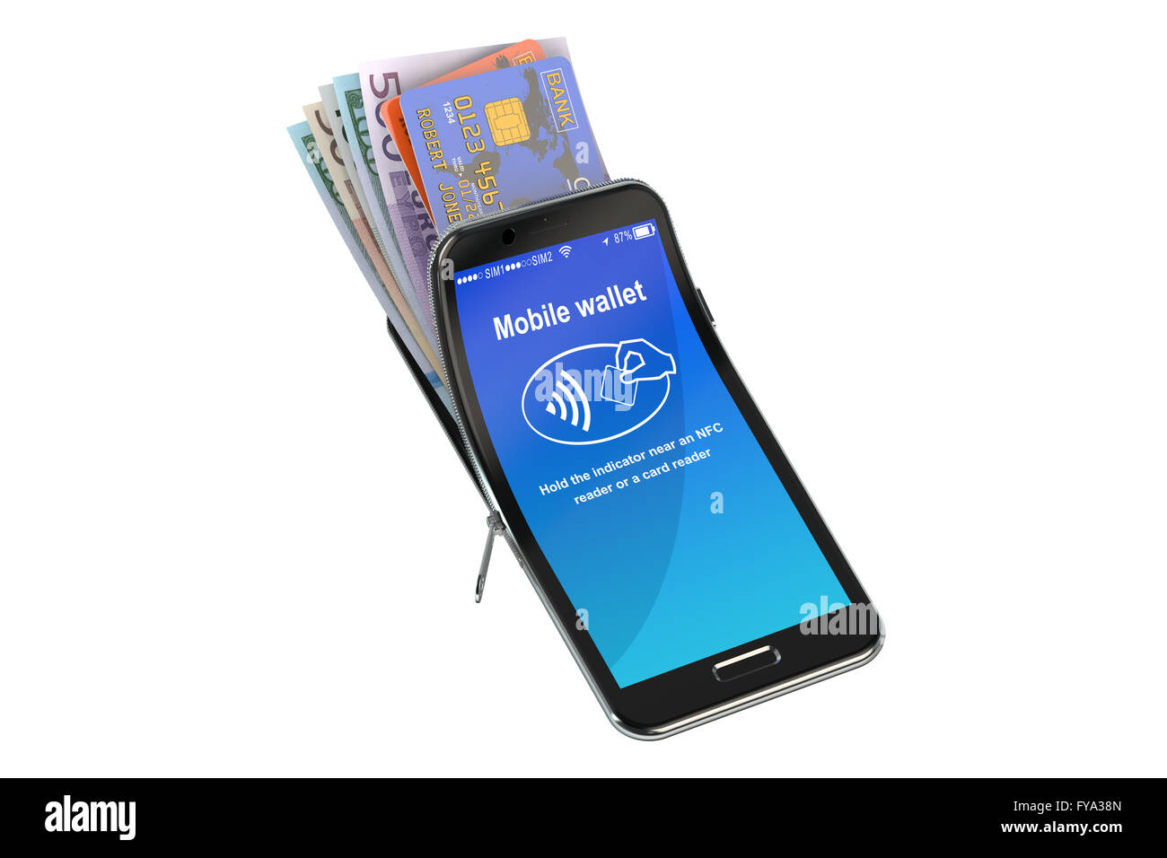 Credit card payments phone Cut Out Stock Images & Pictures - Alamy