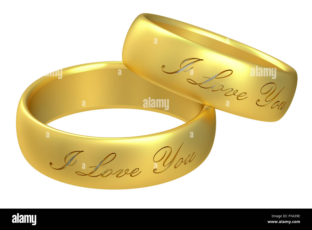 3d white rings hi-res stock photography and images - Alamy