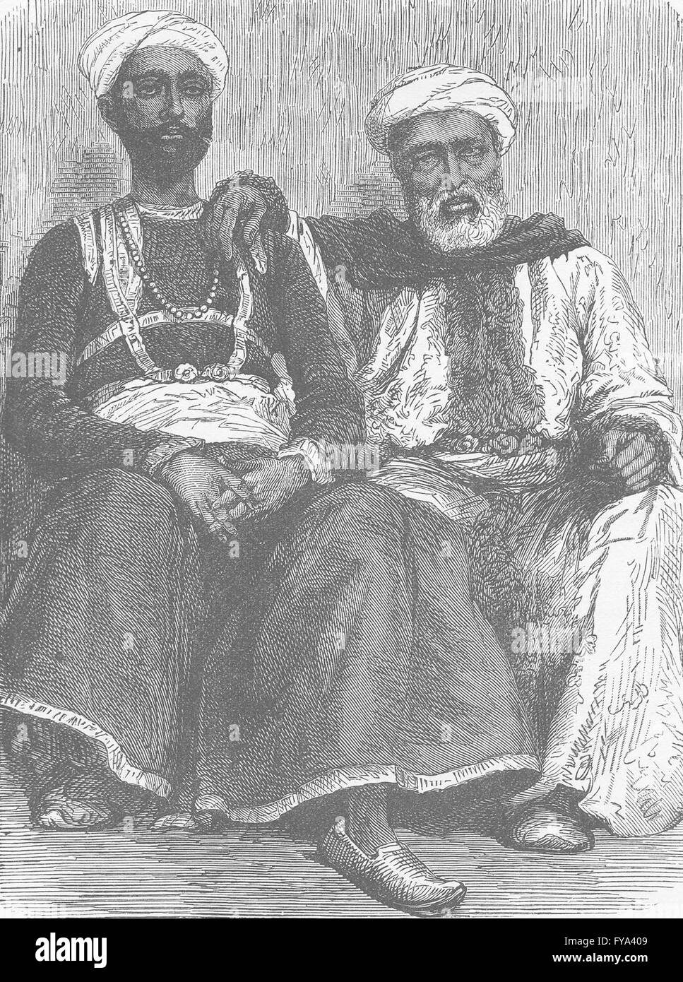 INDIA: Natives of Hyderabad, antique print 1892 Stock Photo - Alamy